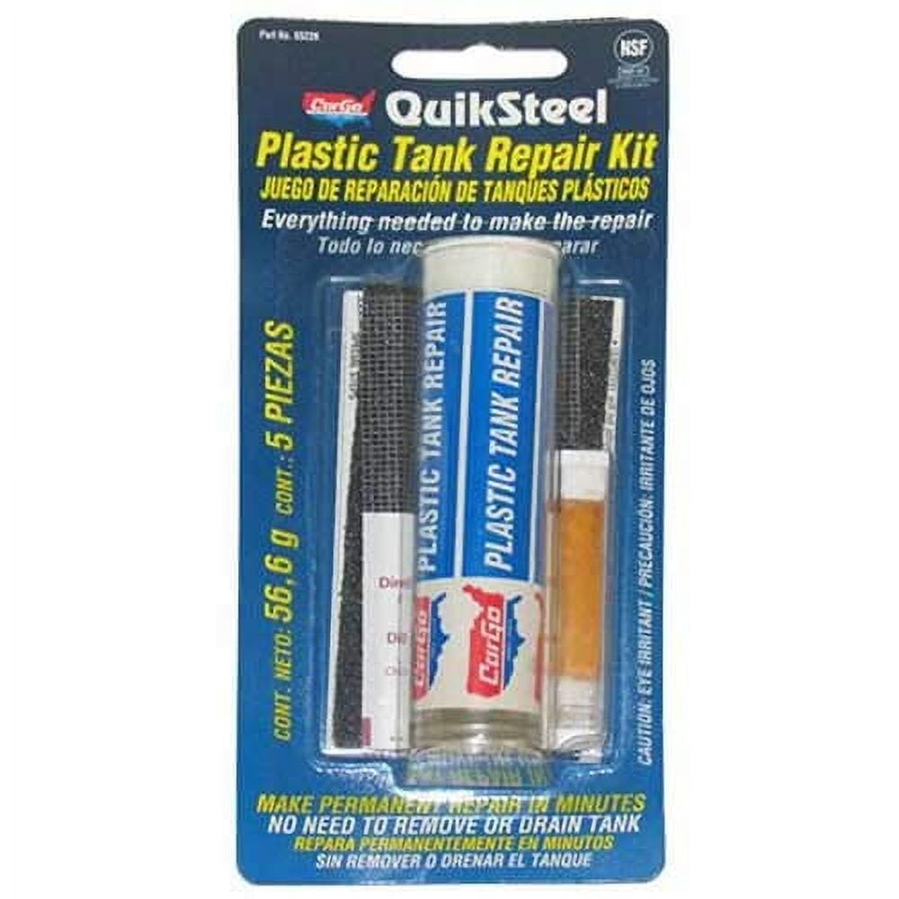 Blue Magic 6522KTRI QuikSteel Plastic Tank Repair Kit , White , 2 ...