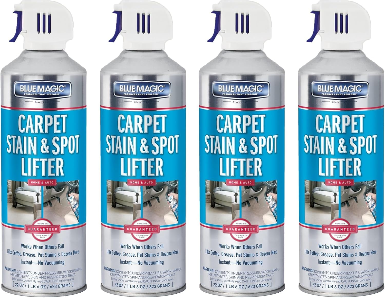 Blue Magic Carpet Stain & Spot Lifter - 22 oz. Aerosol Can (Pack of 4 ...