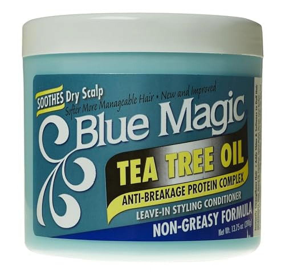 Blue Magic Tea Tree Leave-In Hair Styling Conditioner, 13.75 Ounce, 12 ...