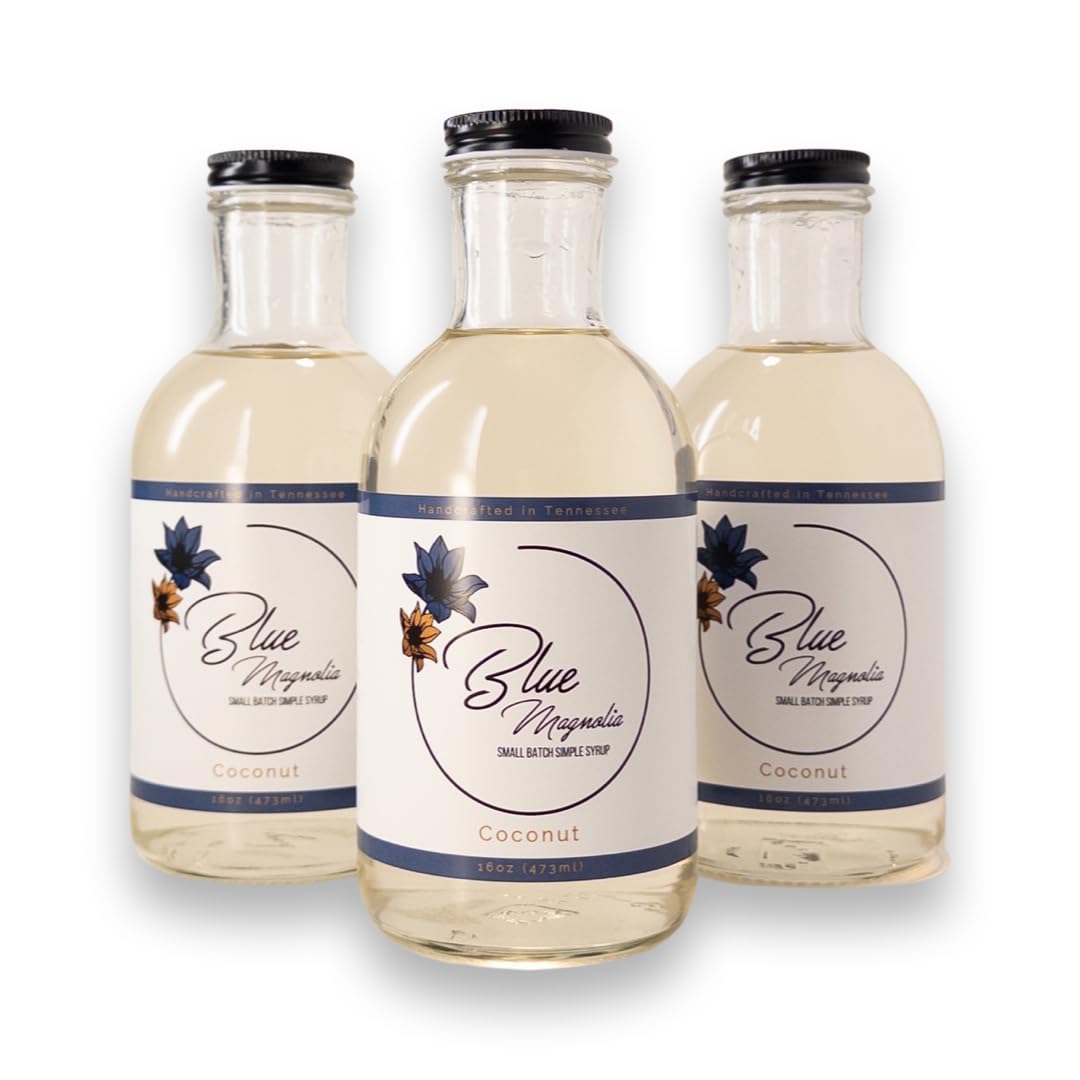 Blue Magnolia Coconut Simple Syrup by Perfect for Coffee, Tea, Soda ...