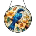 Blue Magpie Stained Glass Style Suncatcher Window Hanging, Colorful ...