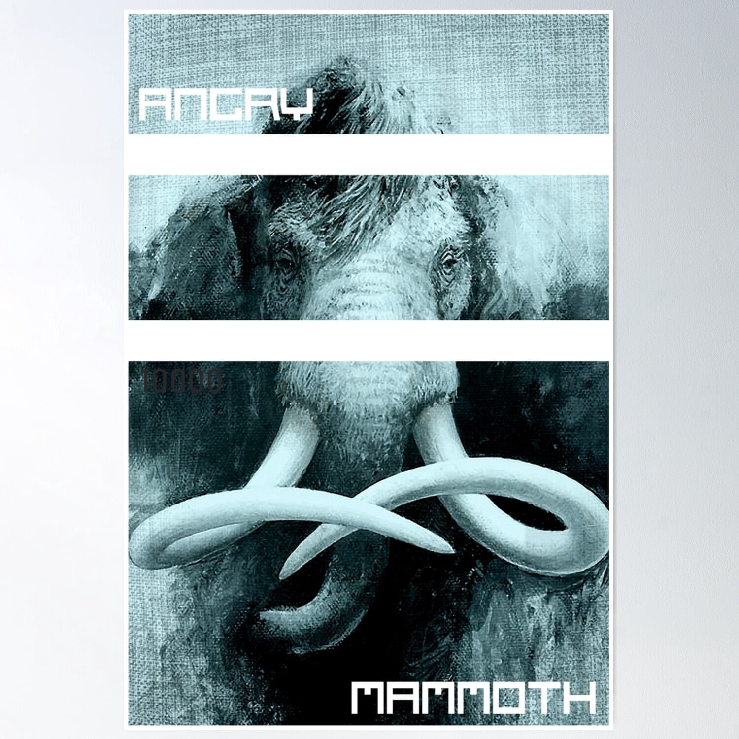 Blue Mammoth Poster Wall Art Modern Wall Decor Art Home Decor Vintage ...