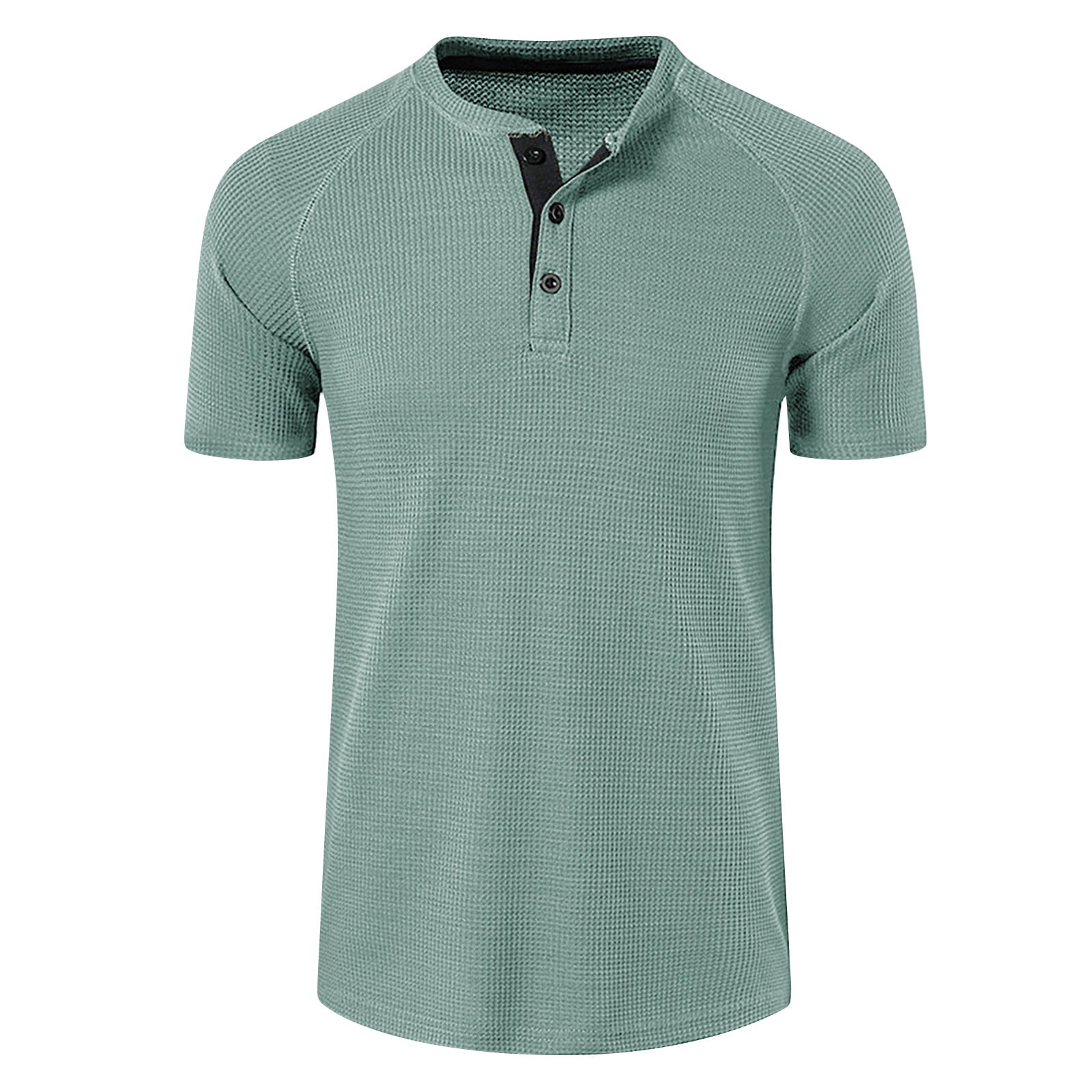 Blue Man Short Sleeve Top Blouses for Man Boat Neck Basic Fall Summer ...