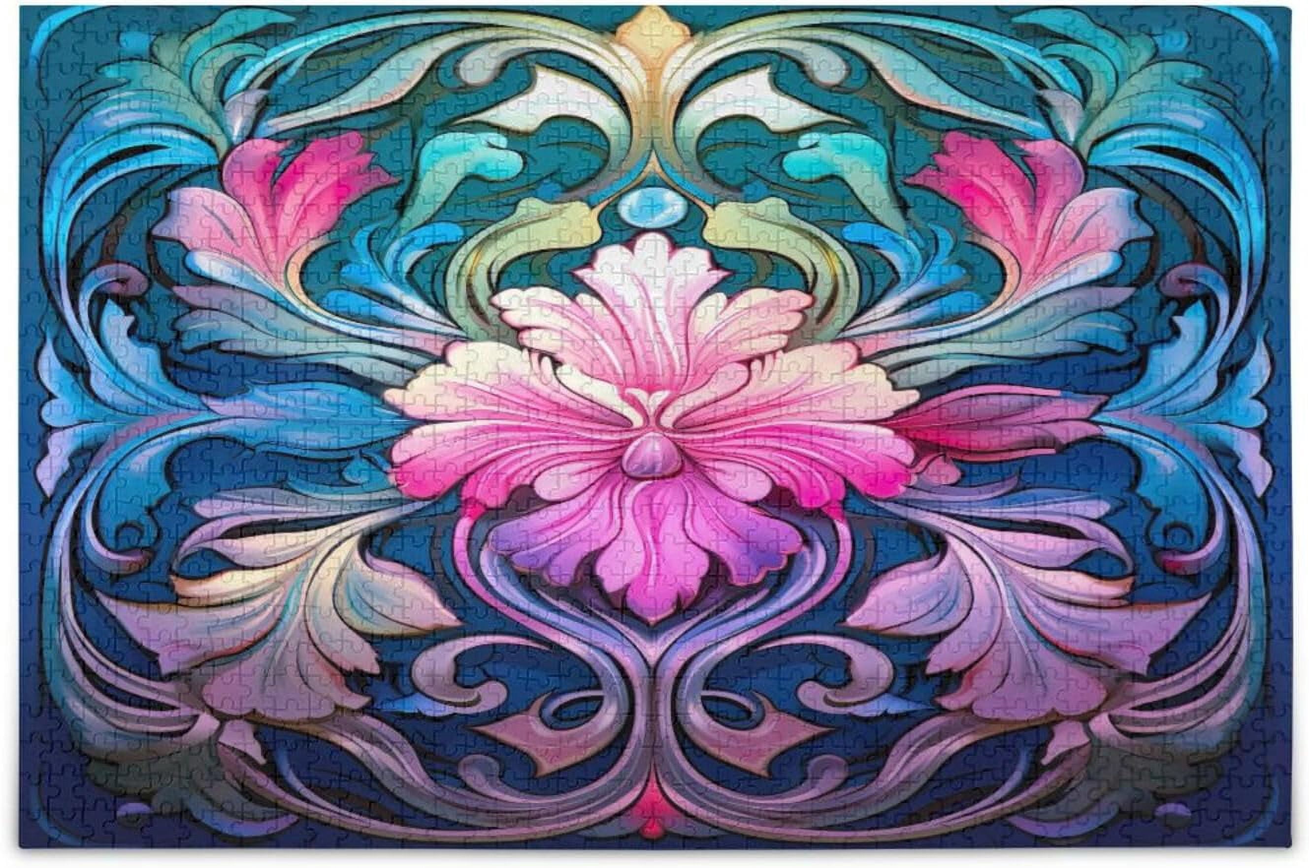 Blue Mandala Jigsaw Puzzles for Adults 1000 Pieces, Die-Cut Puzzle ...