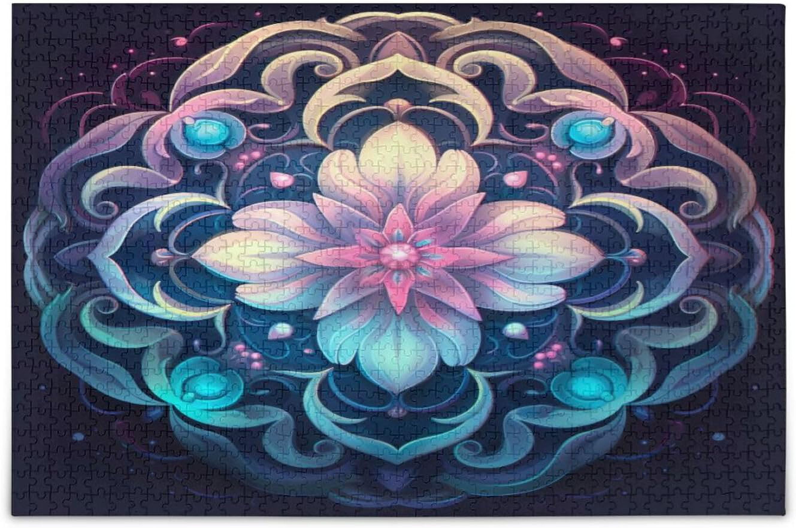 Blue Mandala Jigsaw Puzzles for Adults 500 Pieces, Die-Cut Puzzle ...