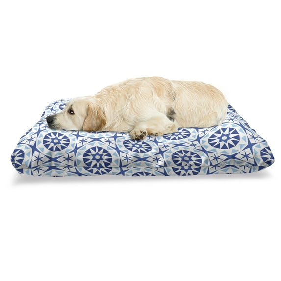 Blue Mandala Pet Bed, Abstract Flower Pattern Geometrical Design ...