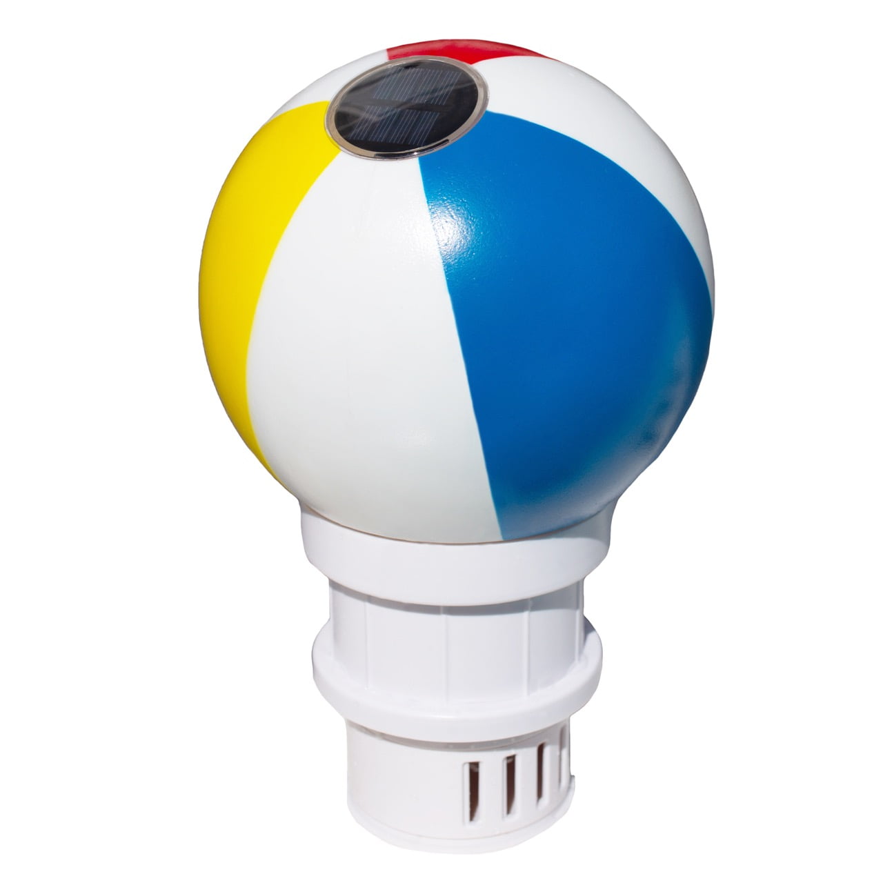 Blue Mano Solar Light-Up Beach Ball Chlorinator, Holds 3 inch Tablets ...