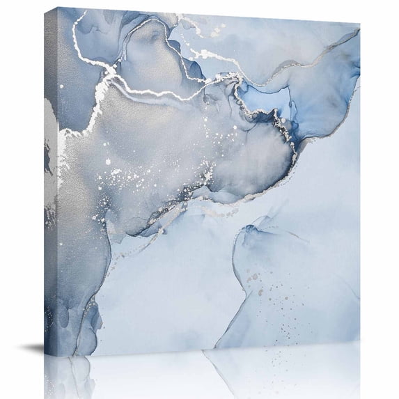 Blue Marble Abstract Clouds Water Ripple Canvas Artwork Painting Art ...