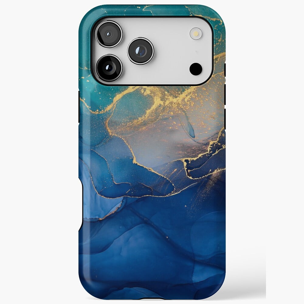 Blue Marble Alcohol Ink Abstract Art Phone Cover for iPhone 11 12 13 14 ...