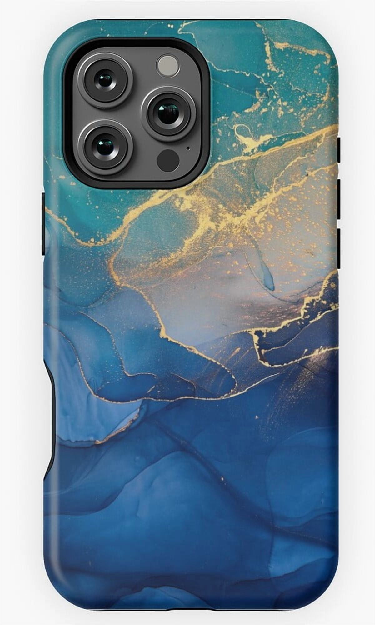 Blue Marble Alcohol Ink Abstract Pattern iPhone 11–16 Pro Max Compatible Phone Case - Walmart.com