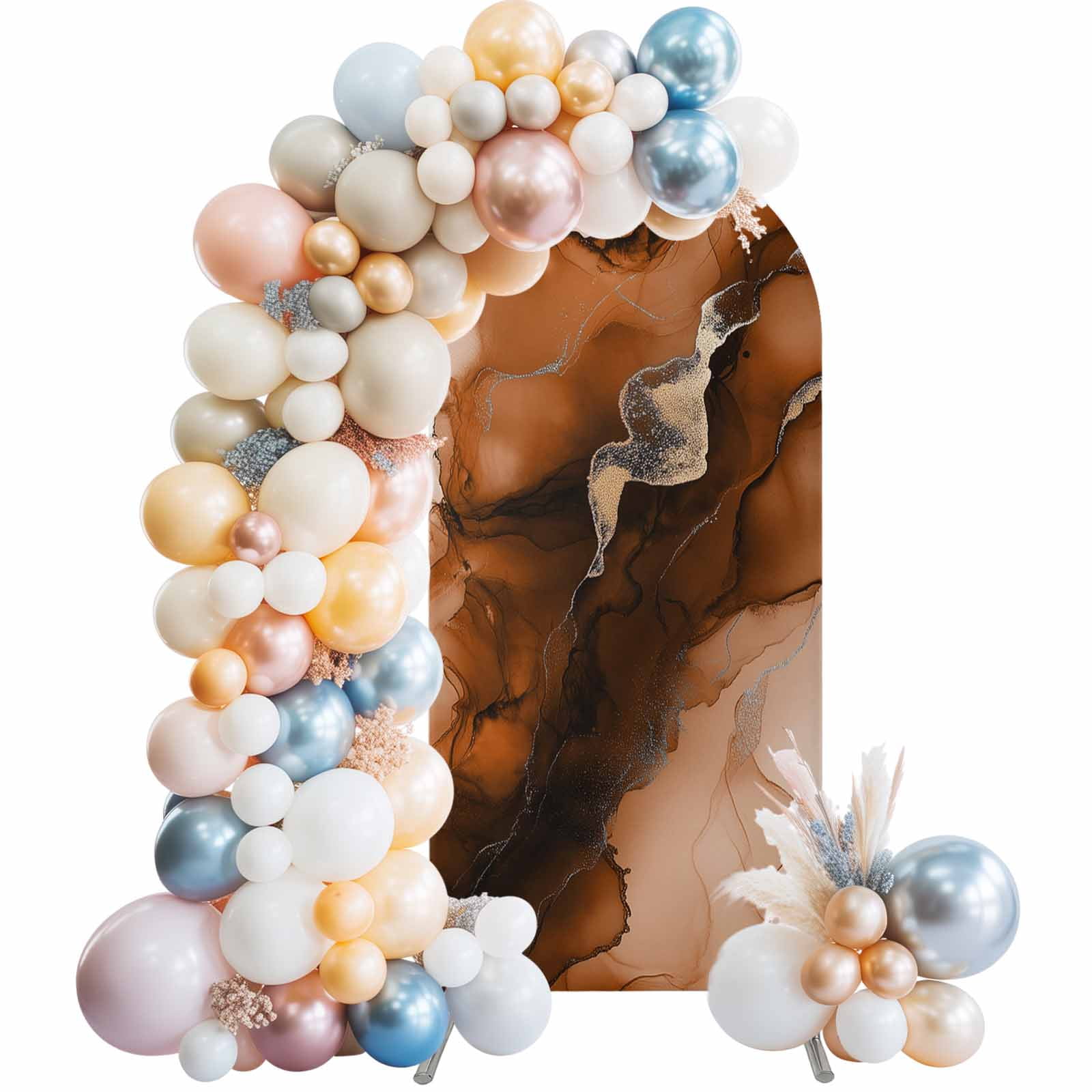 Blue Marble Arch Backdrop Cover 7.2x4 Ft, Spandex Wedding Arch Stand ...