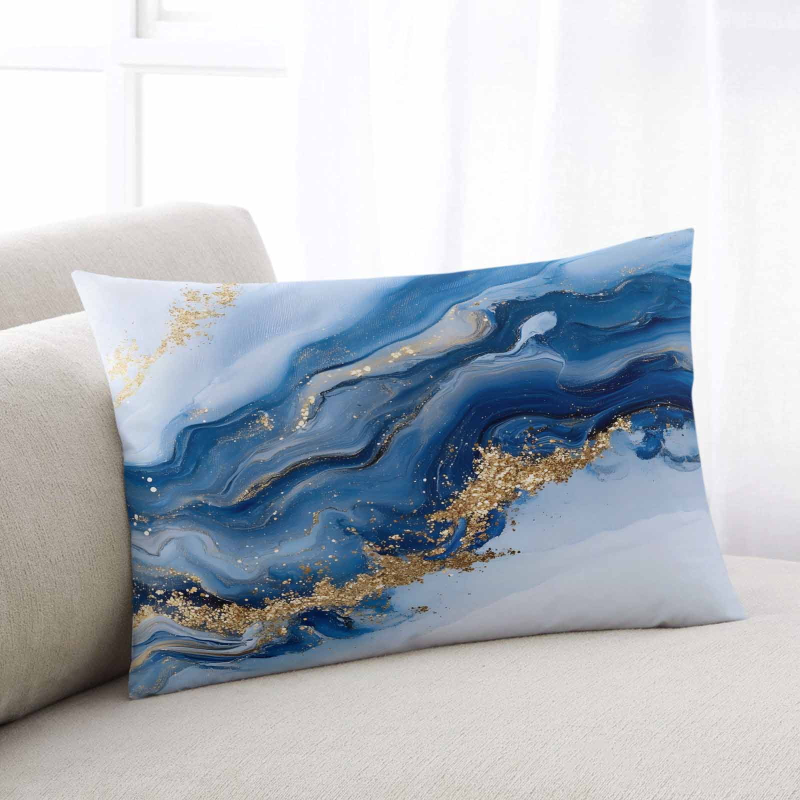 Blue Marble Body Pillow Cover, Pillowcase Protectors with Zipper ...