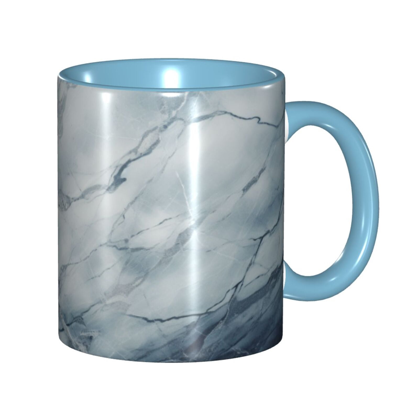 Blue Marble Coffee Mug Fun Custom Ceramic Mugs 11oz Sky Blue - Walmart.com
