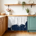 Blue Marble Crack Sink Skirt 11"Wx13"L,Dustproof Under Sink Curtain ...