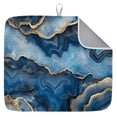 Blue Marble Dish Drying Mat for Kitchen Counter,Contemporary Abstract ...