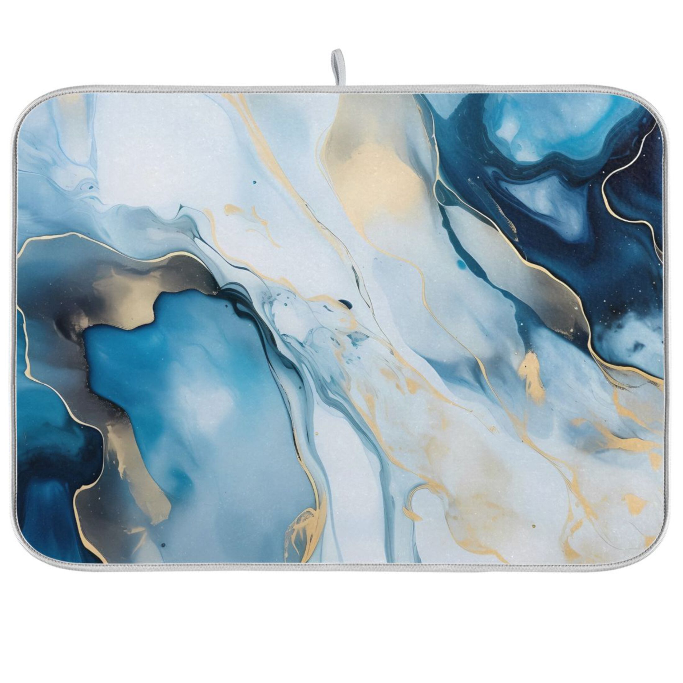 Blue Marble Dish Drying Mat Microfiber Kitchen Mats Large Counter ...