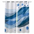 Blue Marble Kitchen Curtains Modern Gradient Abstract Art Chic Texture ...