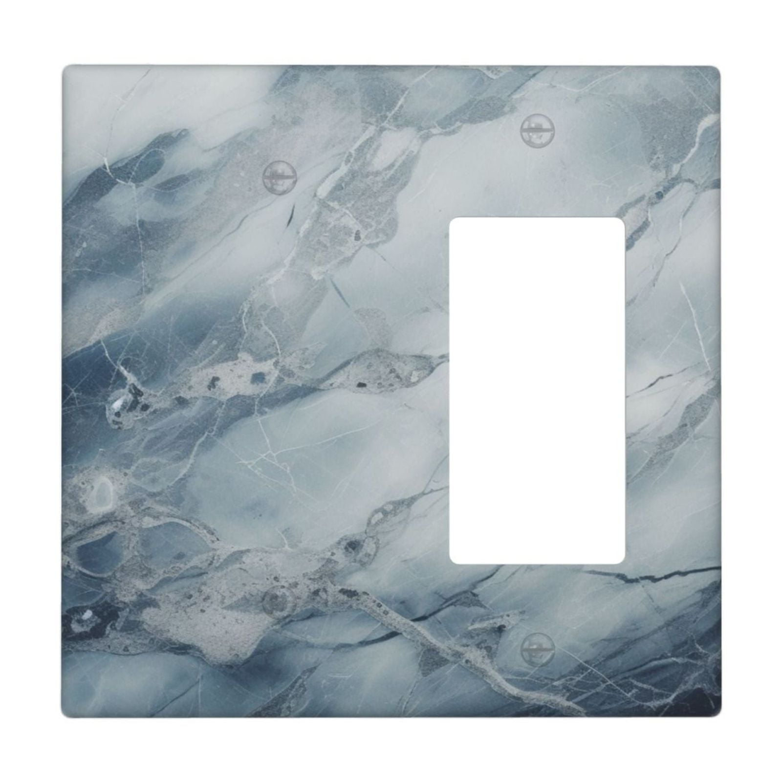 Blue Marble Modern Luxury Switch Cover Decorative Wall Plate / 2-Gang 1 ...