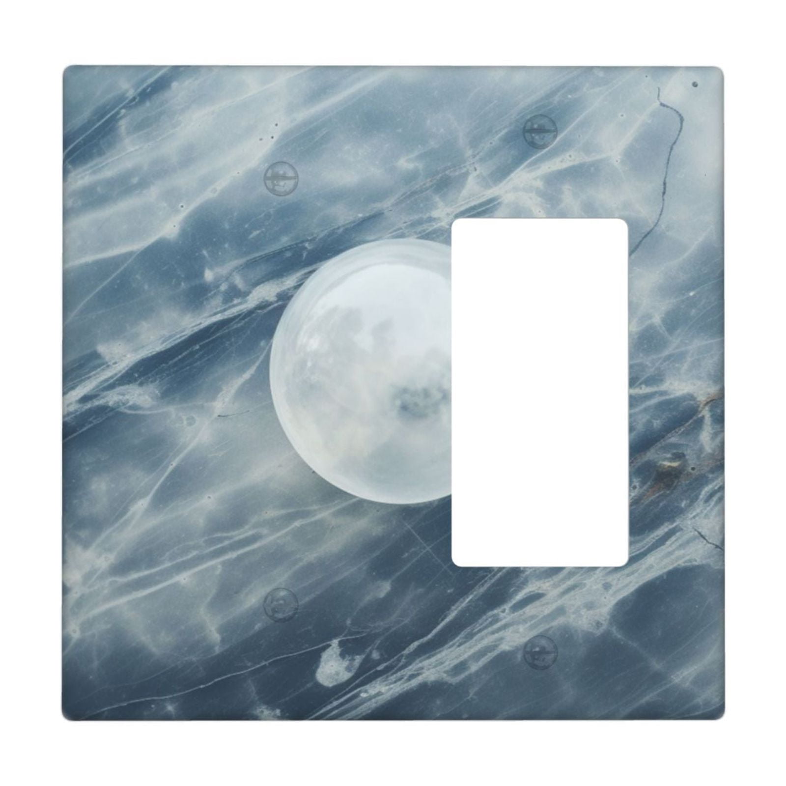 Blue Marble Modern Luxury Switch Cover Decorative Wall Plate / 2-Gang 1 ...