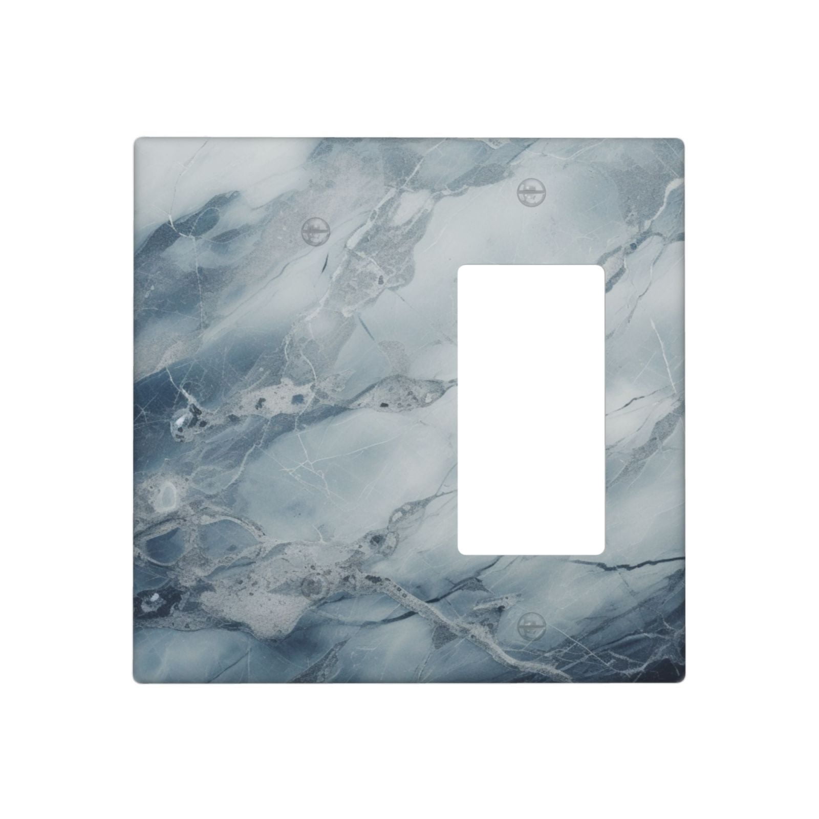 Blue Marble Modern Luxury Switch Cover Decorative Wall Plate / 2-Gang 1 ...