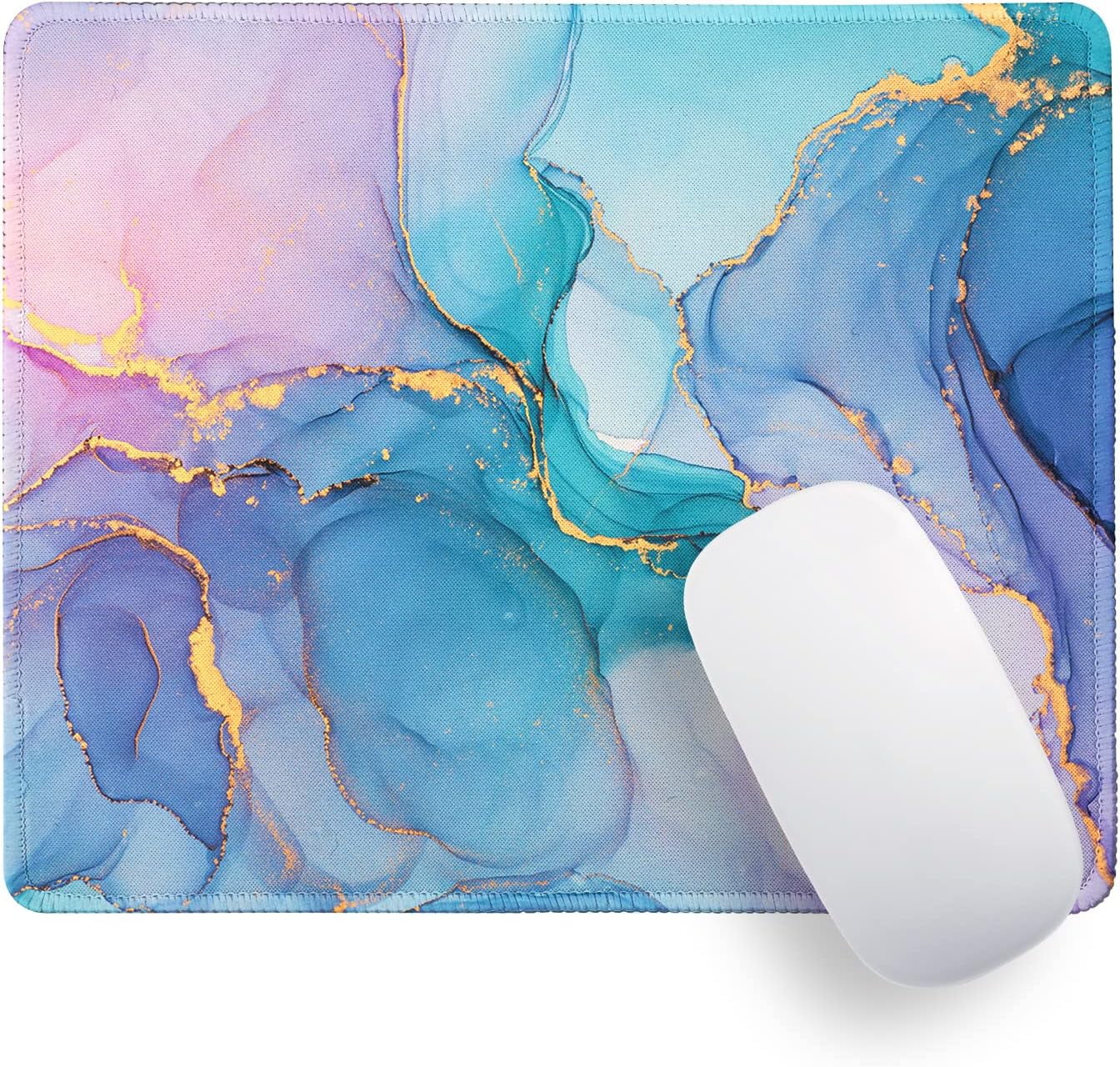 Blue Marble Mouse Pad Washable Square Mousepad for Laptop Cute Mouse ...