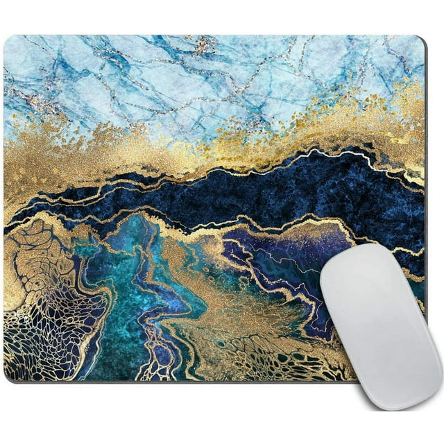 Blue Marble Mousepad, Fake Stone Texture Mousepad, Desk Decor, Office ...
