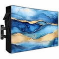 Blue Marble Outdoor TV Cover 70 to 75 inch Abstract Ocean Waves Gold ...