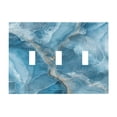 Blue Marble Pattern Single Rocker Wall Plate Switch Decorative Panel ...