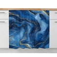 Blue Marble Sink Skirt 10"W x 11"L, Dustproof Under Sink Curtain Skirt ...