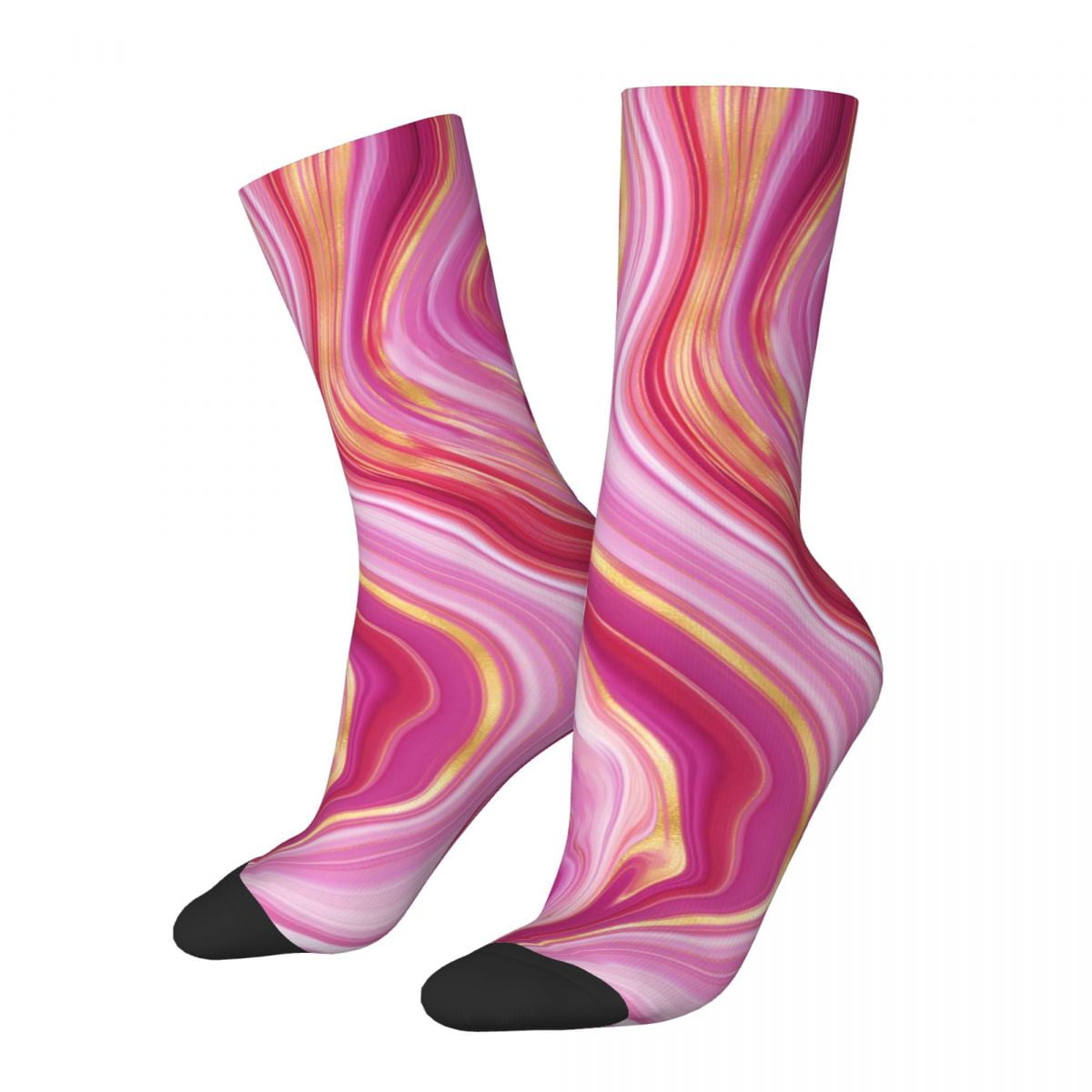 Blue Marble Stockings Abstract Liquid Custom Novelty Socks Winter Non ...