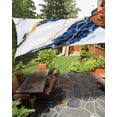 Blue Marble Sun Shade Sail 6.5'X10' Abstract Retro UV Block Outdoor ...