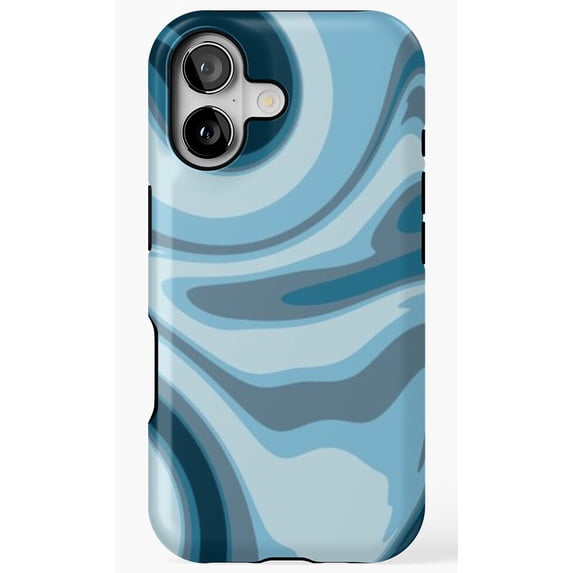 Blue Marble Swirl Art Illustration Case Phone Case for iPhone 11 12 13 ...