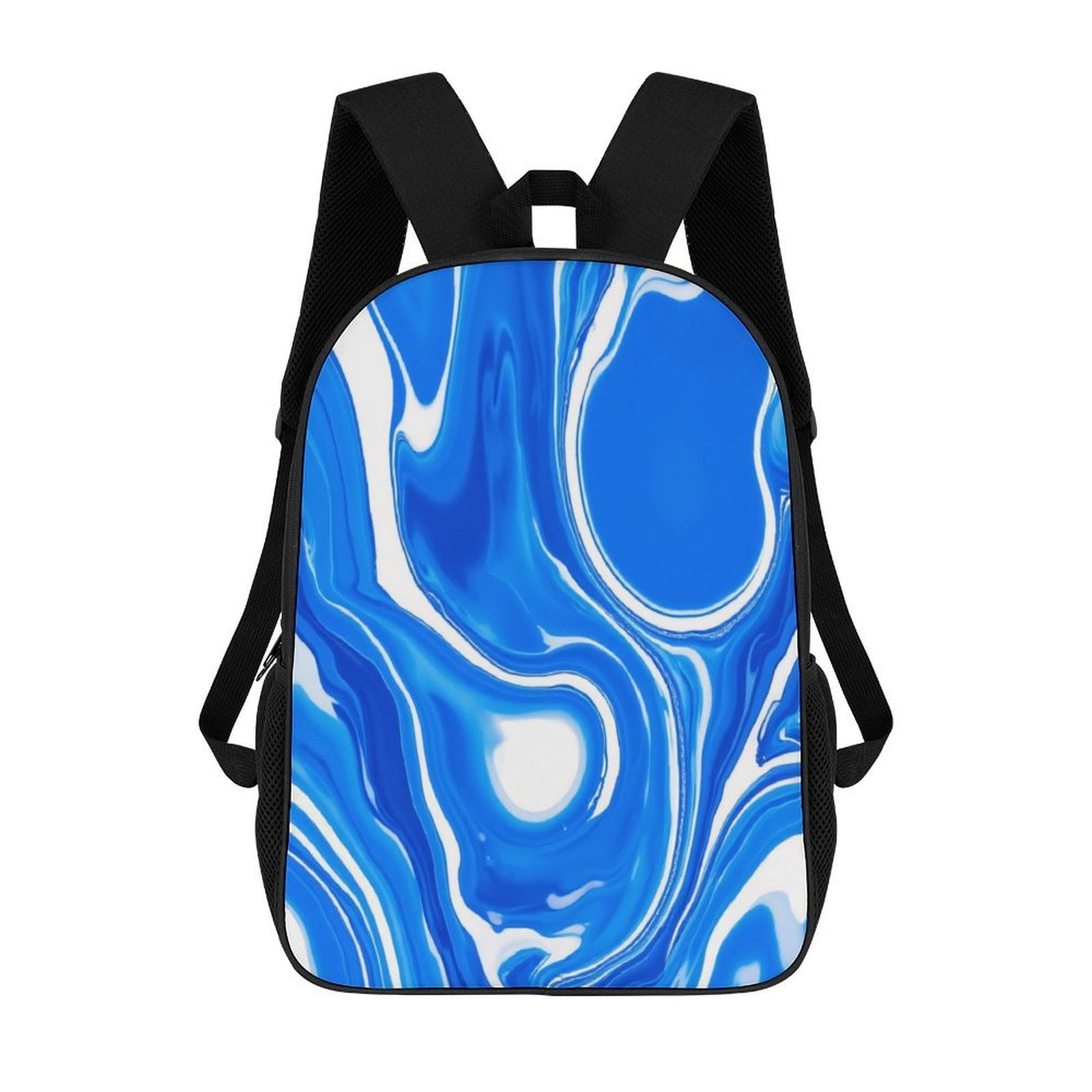 Blue Marble Swirl Pattern Backpack 17in Laptop traveling Bag Bags ...