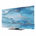 Blue Marble TV Dust Cover 50 Inch, Modern Abstract Art Blue Gradient ...