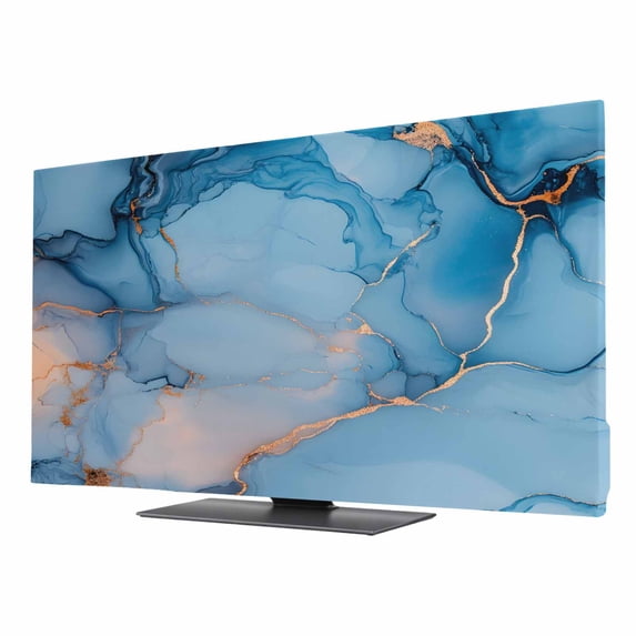 Blue Marble Texture TV Dust Cover 40 Inch, Abstract Gradient Water ...