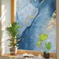 Blue Marble Window Privacy Film, Gradient Gold Fluid Texture Abstract ...