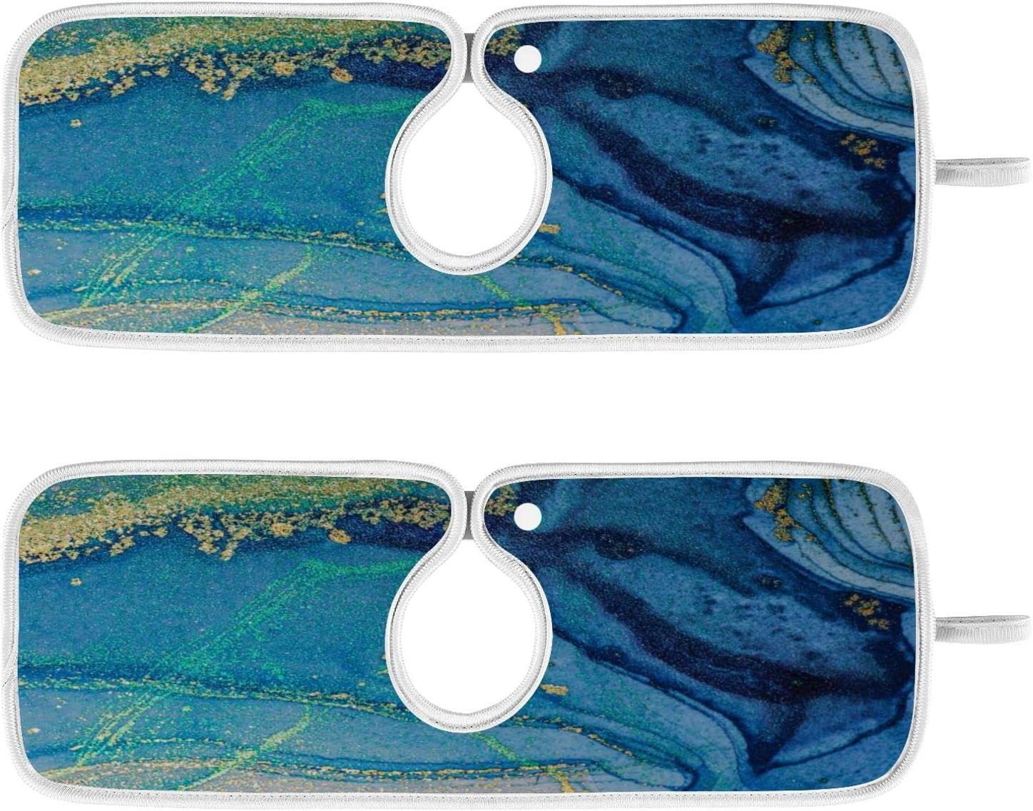 Blue Marbling Luxury Sink Splash Guard for Faucet 2 Packs Faucet ...