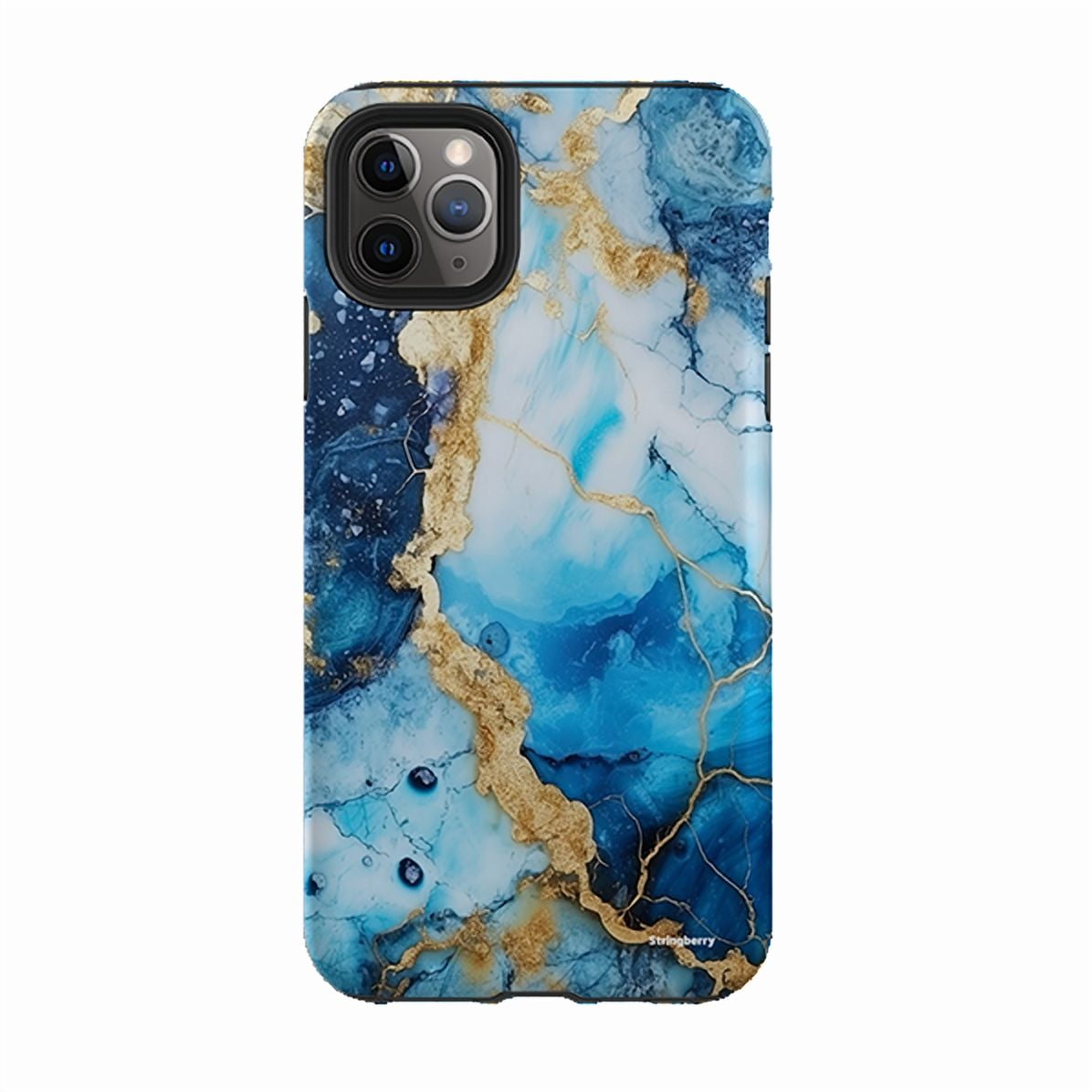 Blue Marbs Abstract Marble Swirl Phone Case for iPhone 16 15 14 13 12 ...
