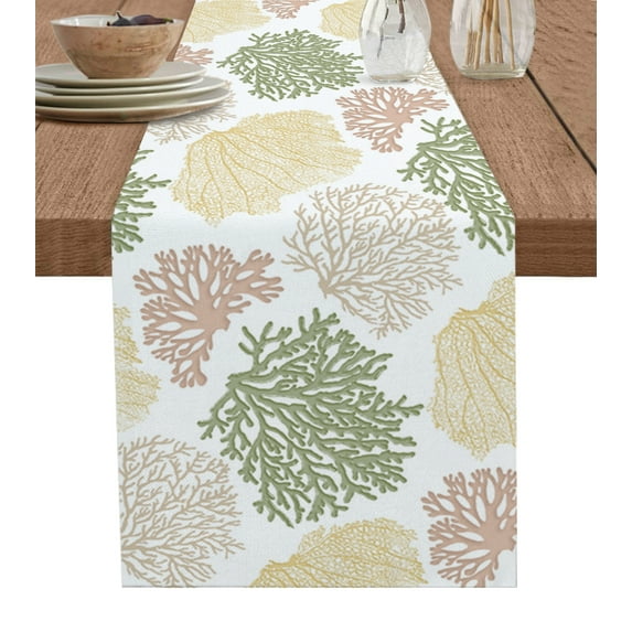 Blue Marine Coral Shells Star Table Runner for Wedding ration Modern ...