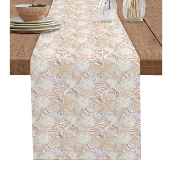 Blue Marine Coral Shells Star Table Runner for Wedding ration Modern ...