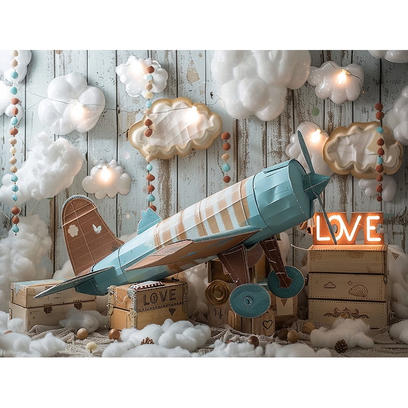 Blue Marine Nautical Retro Globe Sailing Photography Backdrops Props ...