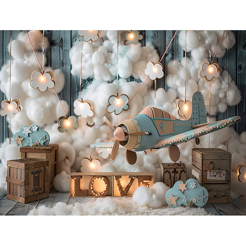 Blue Marine Nautical Retro Globe Sailing Photography Backdrops Props ...