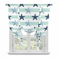 Blue Marine Starfish Tie Up Curtains for Window, Thermal Insulated ...