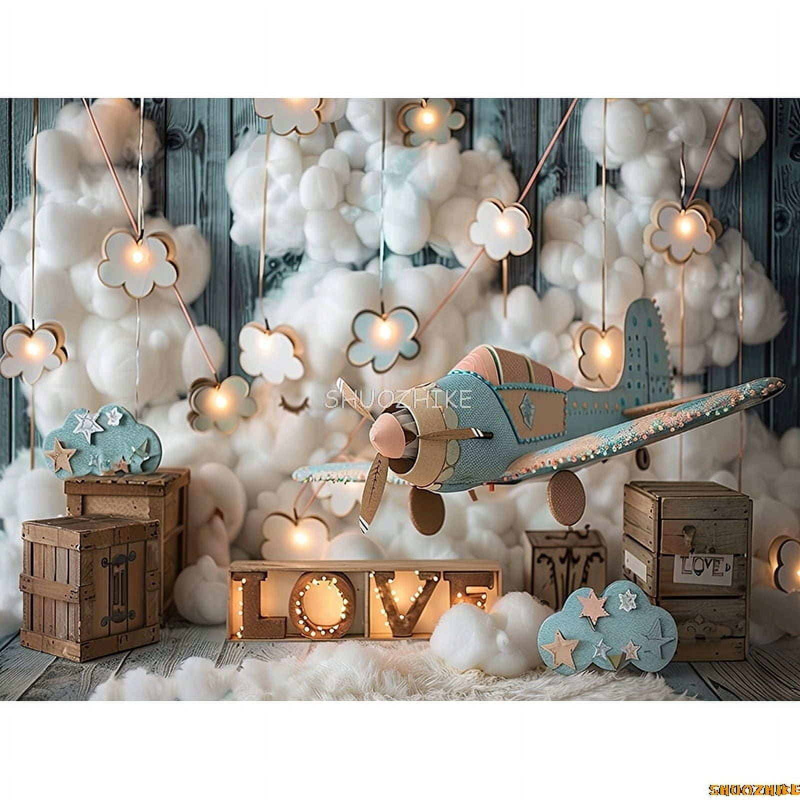 Blue Marine l Retro Globe Sailing Photography Backdrops Props Baby ...