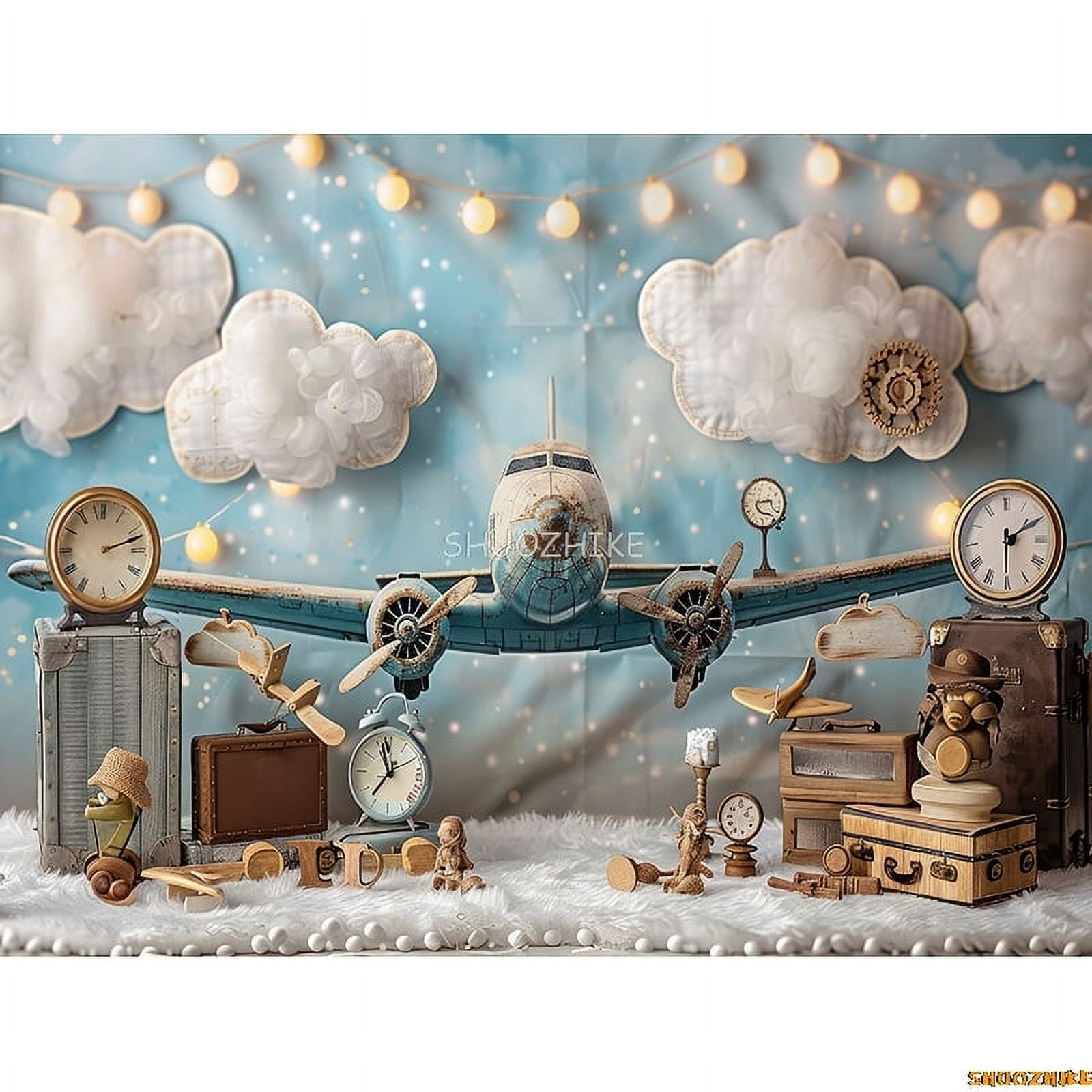 Blue Marine l Retro Globe Sailing Photography Backdrops Props Baby ...