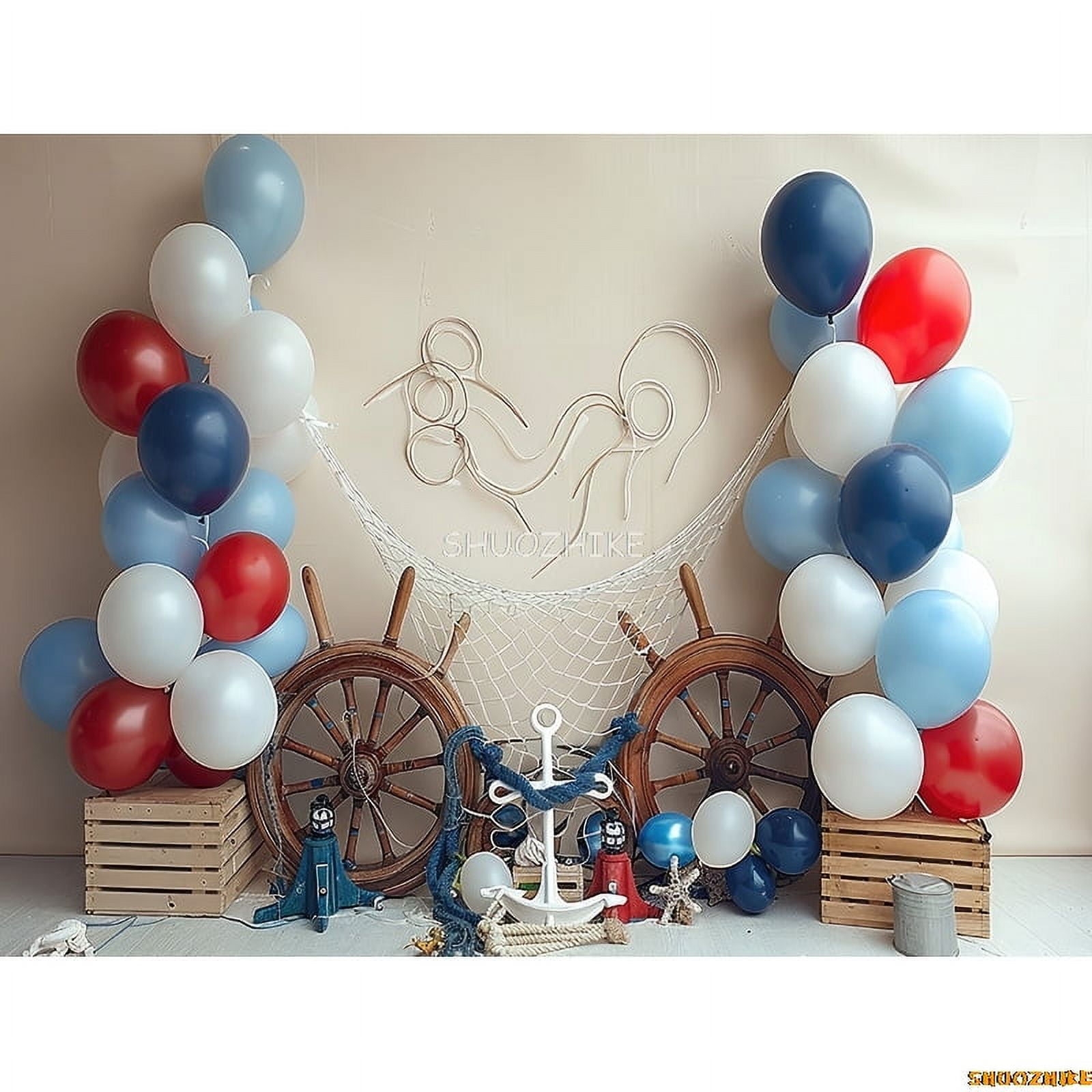 Blue Marine l Retro Globe Sailing Photography Backdrops Props Baby ...