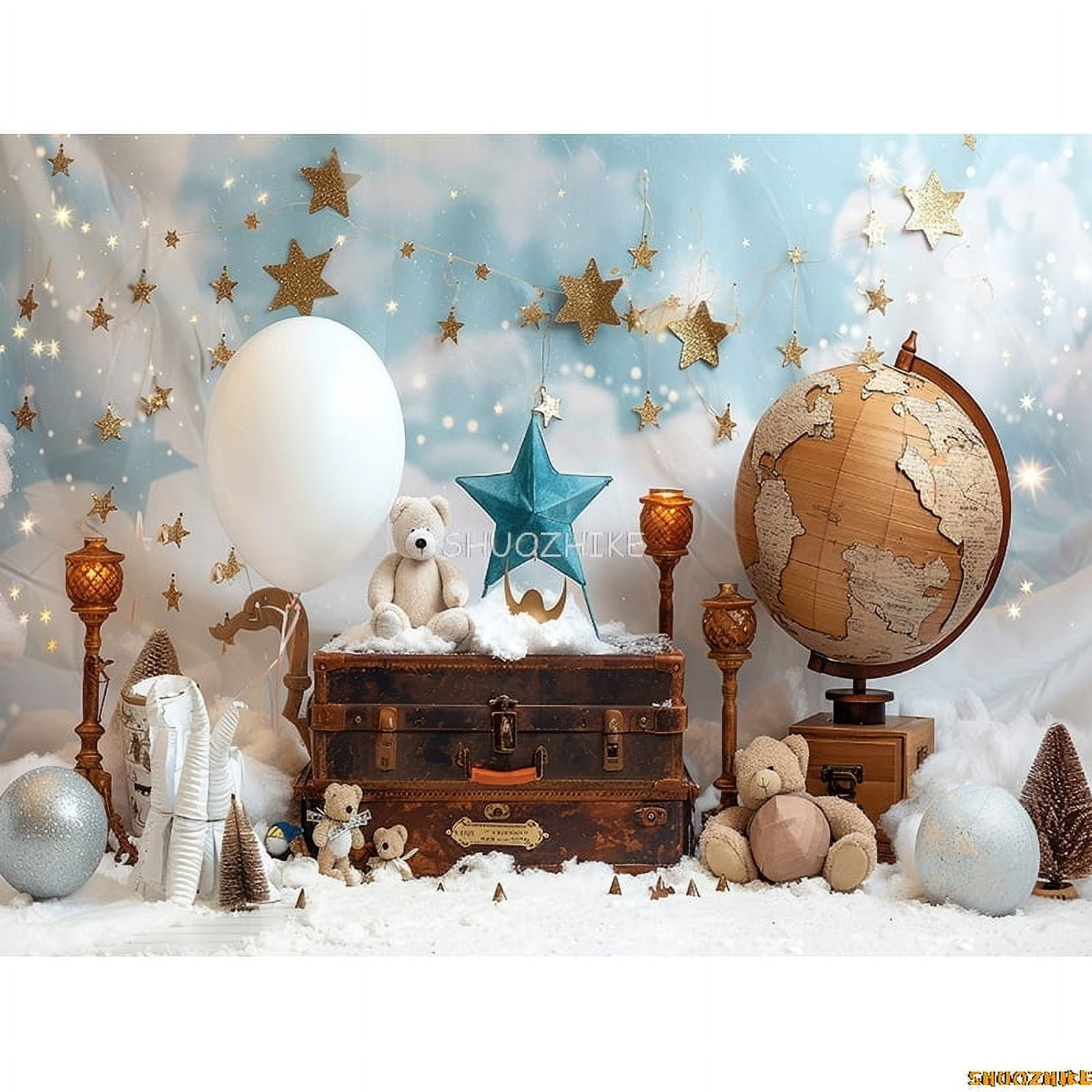 Blue Marine l Retro Globe Sailing Photography Backdrops Props Baby ...