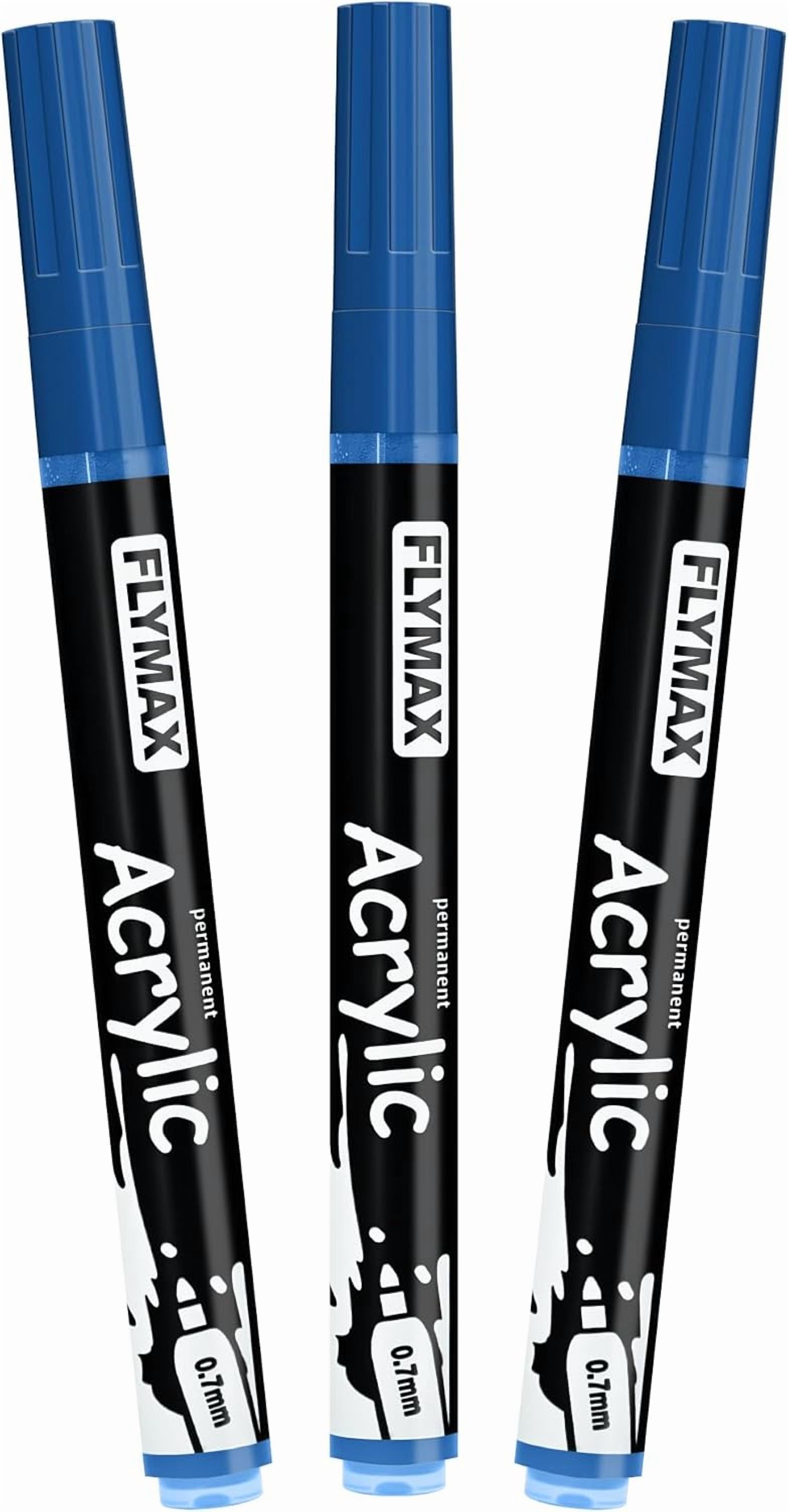 Blue Marker Paint Pens - Permanent Marker Pens Blue Acrylic Paint Water ...