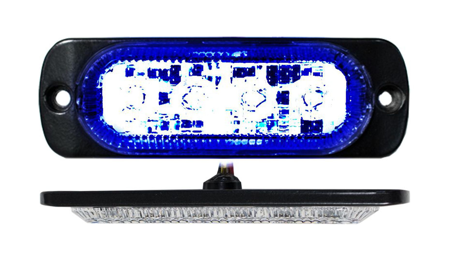 Blue Marker Strobe Light 4-LED Ultra Slim Flush Mount 19-Flash Pattern ...
