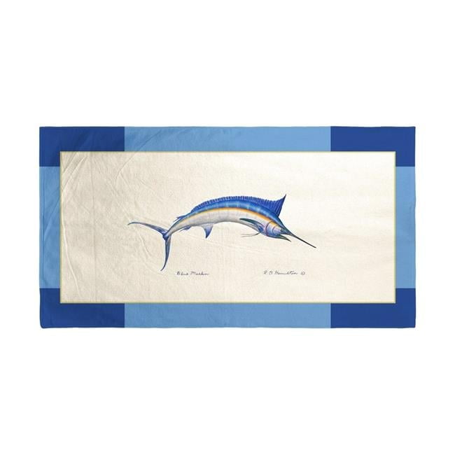 Blue Marlin Border Beach Towel - Walmart.com